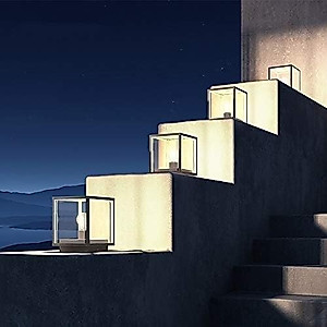 Post Light Outdoor Pillar Lamp, Outdoor Cast Aluminum IP44 Waterproof LED Post Fence Paveway Pathway Lamp for Garden,Street,Lawn Pathway,Driveway, Front/Back Door