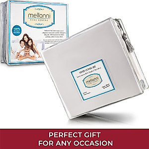 Mellanni Duvet Cover Set - 3 PC Iconic Collection Bedding Set - Hotel Luxury, Extra Soft & Cooling - Microfiber - Button Closure and Corner Ties (King, Hotel Gray)