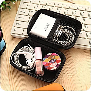 ZOSTLAND Cute Blue Alien ET Portable Storage Box, Electronics iPhone Accessories Organizer Bag EVA Carrying Case for Earphone Earbuds Wireless Headset U Disk Coin Key Earphone (Medium Stitch)