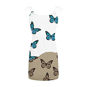 Casual Work Dresses for Women Women's Casual Summer Short Sleeve Knee Length Mini Solid Color Pleated Dress