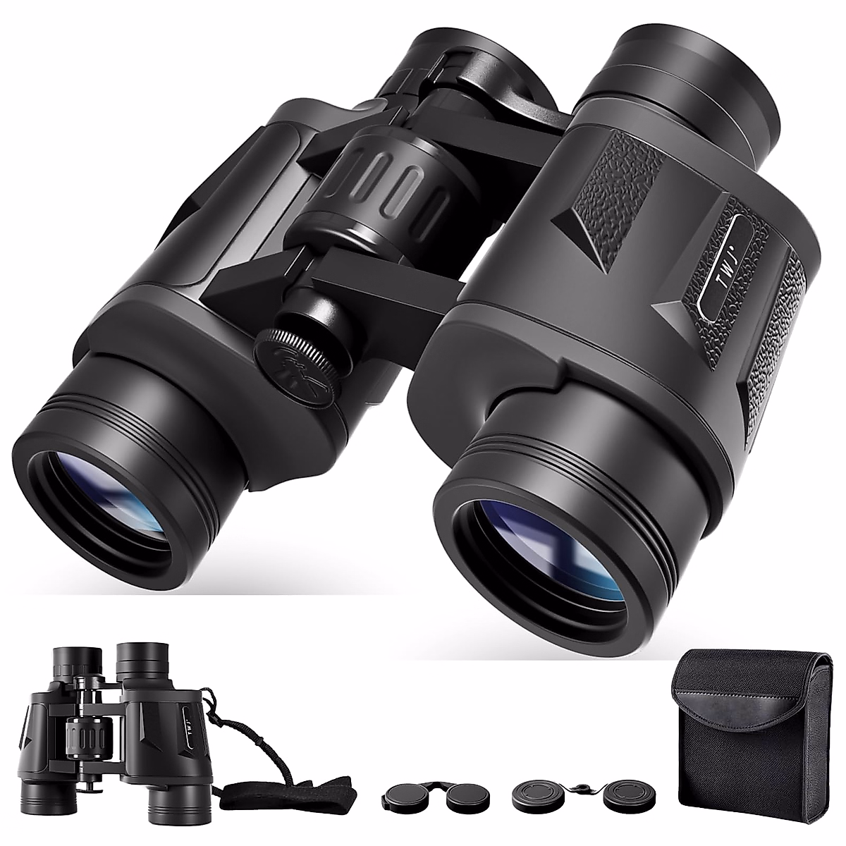 12x40 HD Binoculars for Adults and Kids High Powered, Clear Large View & Low Light Night Vision, Waterproof Binoculars for Hunting, Birds Watching, Cruise Ship, Theaters, Travel and Stargazing