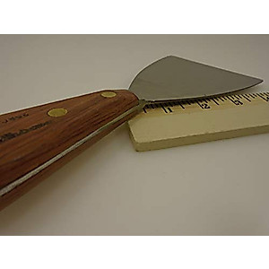 Dexter Russell USA 4in Hi Carbon Scraper Forged Angled Stiff Blade Full Tang Triple brass rivets Bolster 25RC4 Wood Handle Factory Second