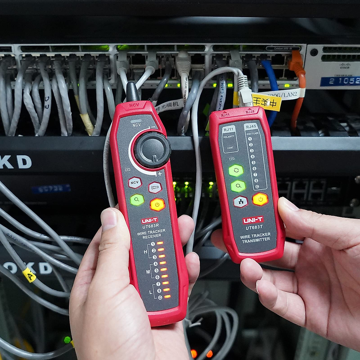 UNI-T UT683KIT Cable Tracer Wire Tracker for RJ11 and RJ45 Cables Tester, Telephone Line Finder Cable Collation, Network Maintenance Collation, Repairing Networking Tool