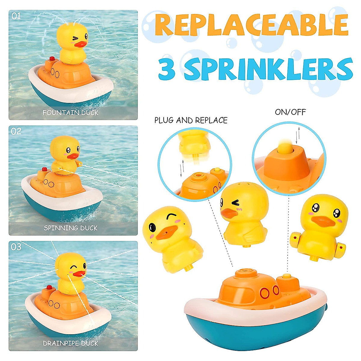 Gifts for 1 2 3 Year Old Girls Boys，Bath Toy for Baby Bathtub Toys for Kids Infant Age 1 2 Water Pool Toy for 2 3 Year Old Babies Bathtub Shower Gifts Toy for 4-12 Months Babies Bathroom Gifts for Kid