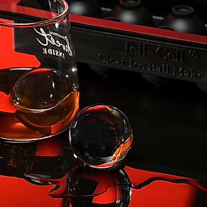 Sphere Clear Ice Cube Tray - Crystal Clear 1.7 Inch Ice Ball Maker,10 Silicone Round Ice Cubes Mold for Whiskey and Cocktail