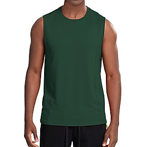 Zengjo Mens Athletic Tank Tops(Green,XL)