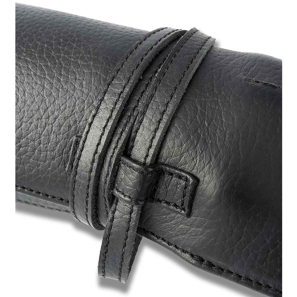 Leather Knife Roll Bag for Chef`s - Premium Knife Roll Case made of Genuine Water-Buffalo Leather – knives storage Bosse (black)