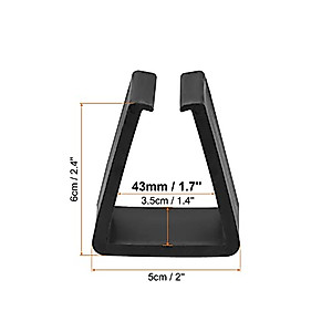 PATIKIL Patio Furniture Clips, 16 Pack Rattan Sectional Sofa Connector Chair Fasteners Clamps for Outdoor, Black