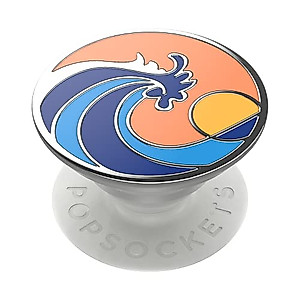 PopSockets PopGrip - Expanding Stand and Grip with Swappable Top - (Ride The Wave Coral)