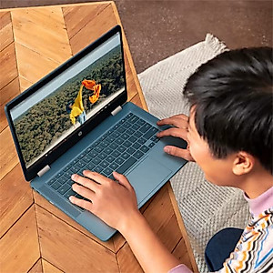HP Newest X360 2-in-1 Convertible Laptop Computer, 14" HD Touchscreen Chromebook, Quad Core Intel Celeron N4120, 4GB RAM 64GB eMMC Storage, BT 5, Webcam, 13 Hours Battery Life, Chrome OS, w/Battery