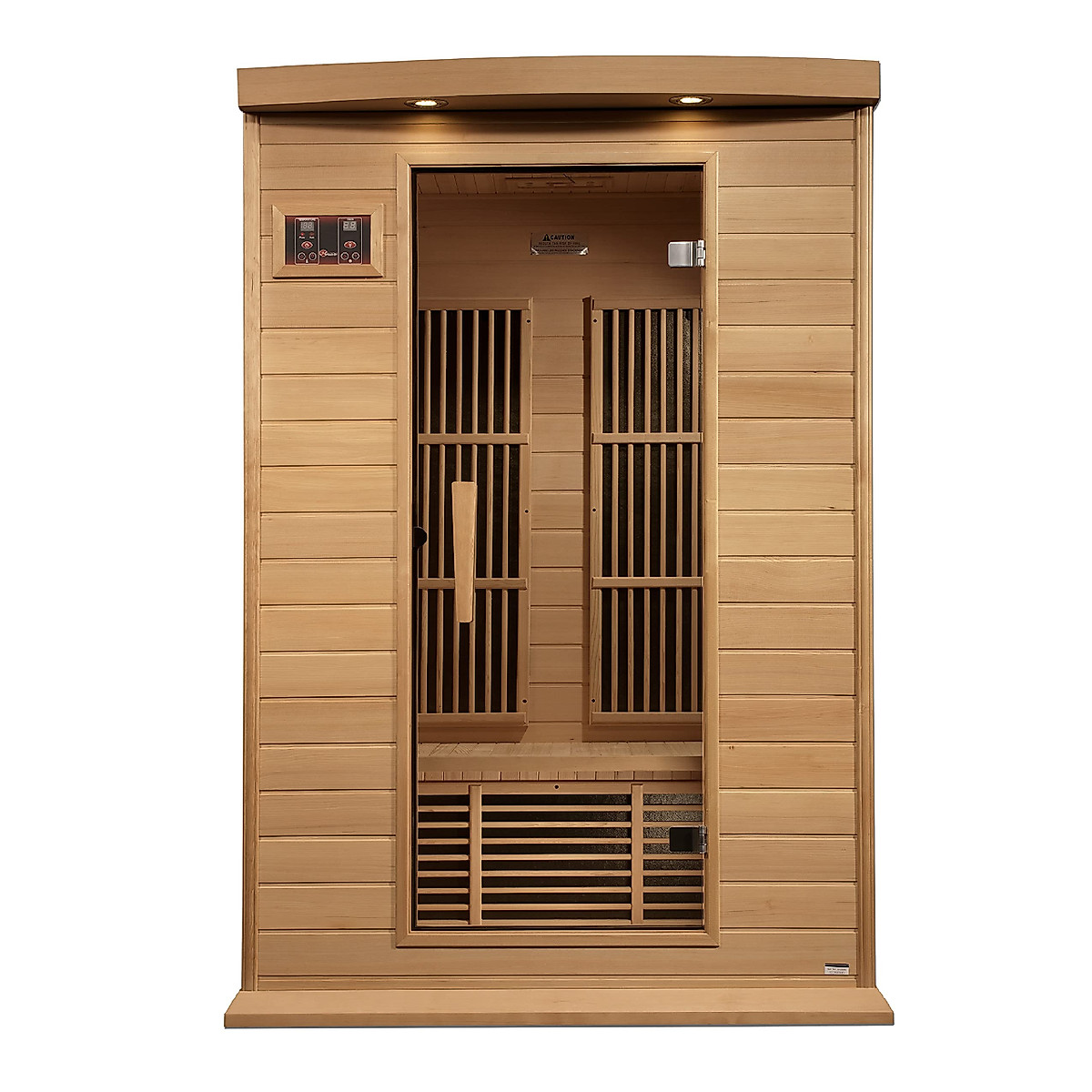 DYNAMIC SAUNAS Maxxus MX-K206-01 Elite 2-Person Near Zero EMF (Under 2 MG) FAR Infrared Sauna, (Canadian Hemlock) Curb Side Delivery