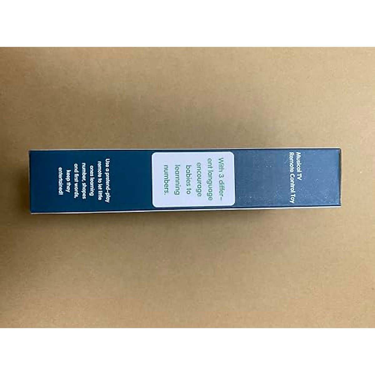 Baby Realistic TV Remote Control Toy with Light and Sound, Upgrade Adjustable Volume, Early Educational Musical Toys with 3 Language English,French and Spanish Gift Toy for 3+ Months Boys or Girls