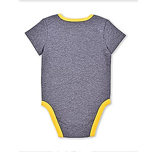 Sesame Street Boys’ 4 Pack Bodysuit for Newborn and Infant – Blue/Red/Grey/White