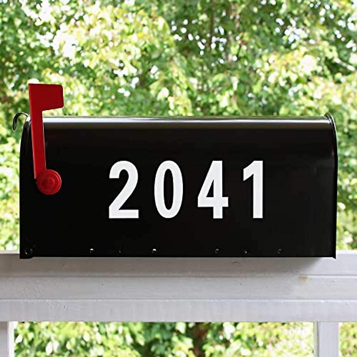 Reflective Mailbox Numbers for Outside, 4 Sets Large 4 inch 0-9 Self Adhesive Address Numbers for House Doors (4 inch, Silver)
