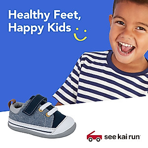 See Kai Run - Stevie II First Walker Shoe for Infants, Navy/Very Hungry Caterpillar, Infant 4