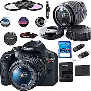 Canon EOS Rebel T7 DSLR Camera with 18-55mm Lens | Built-in Wi-Fi|24.1 MP CMOS Sensor | |DIGIC 4+ Image Processor and Full HD Videos - Expo Basic Accessories Bundle (Renewed)