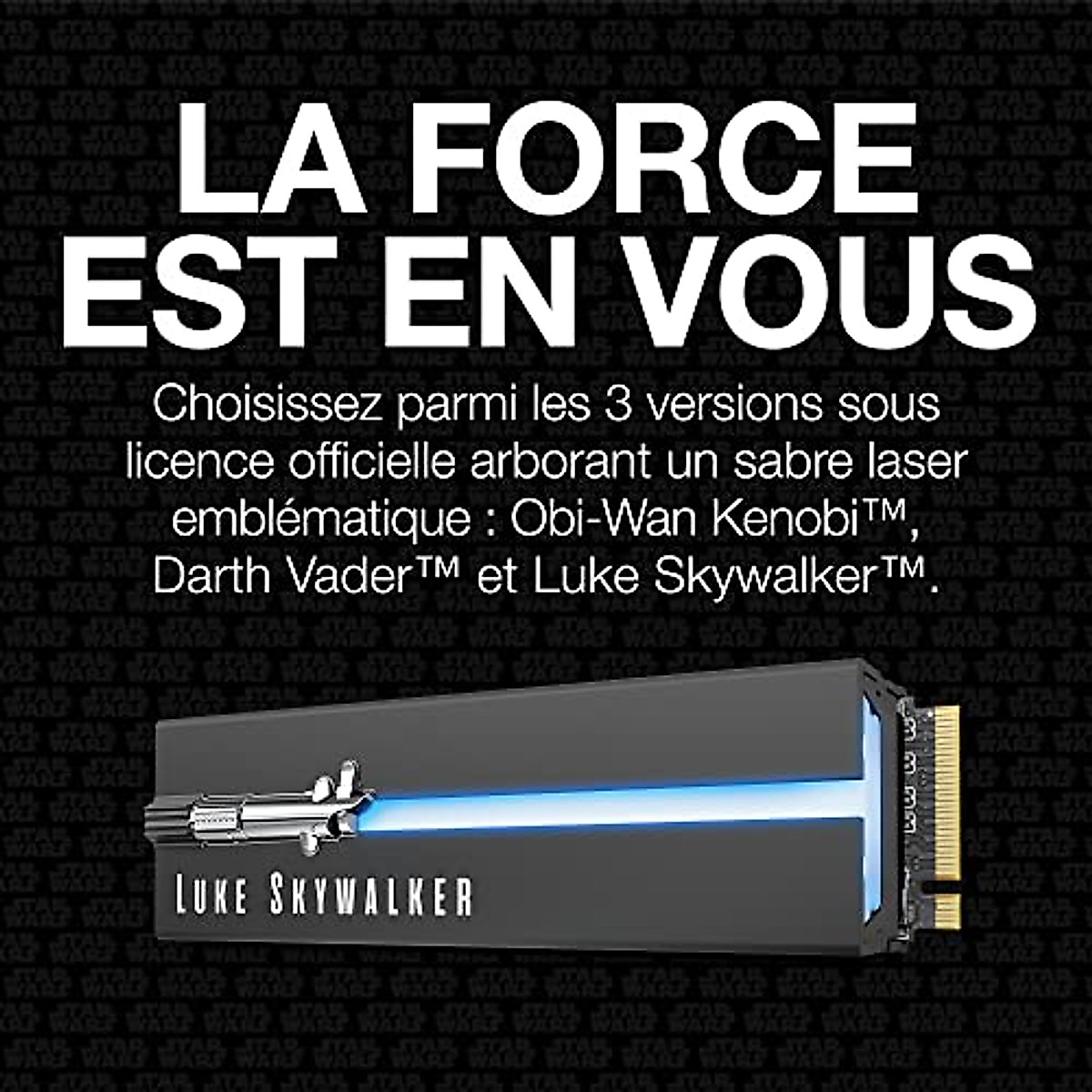 Seagate Lightsaber Collection Special Edition FireCuda SSD 1TB Solid State Drive - M.2 PCIe Gen4 ×4 NVMe 1.4, up to 7300MB/s, Customizable RGB LED Lightsabers (ZP1000GM3A053)