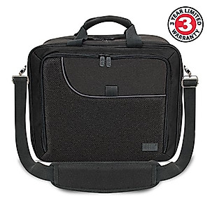 USA GEAR Carrying Case Compatible with Logitech G Cloud Handheld Gaming Console - Travel Bag for Headsets, Bluetooth Headphones, More Gaming Accessories - Customizable Interior, Shoulder Strap - Black