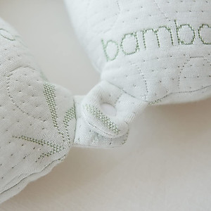 Memory Foam Travel Pillow - Cooling Rayon Made from Bamboo and Polyester Cover - U Shaped - Machine Washable - Great for Airplanes and Cars