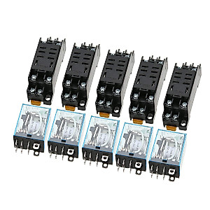 Gump's grocery 12V DC Coil Power Relay LY2NJ DPDT 8 Pin HH62P JQX-13F with Socket Base