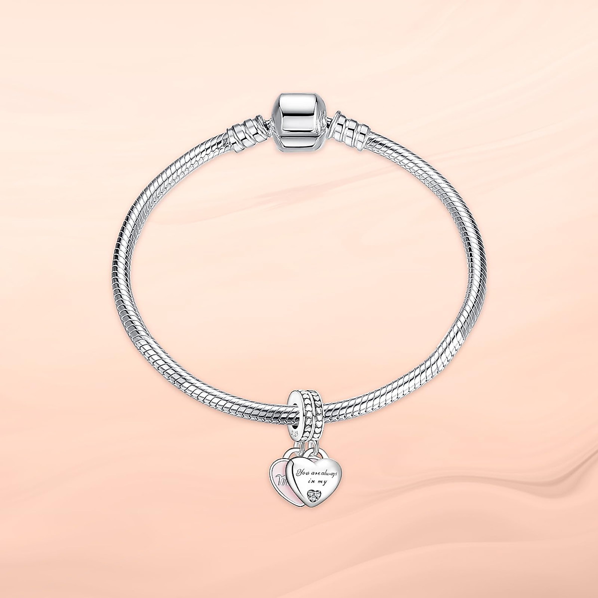 Annmors 925 Sterling Silver Charms for Bracelets and Necklaces Mother & Daughter Dangle Pendants Love Charms Jewelry Gift for Women