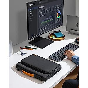 tomtoc 360 Protective Laptop Shoulder Bag for 16-inch MacBook Pro M2/M1 Pro/Max A2780 A2485 A2141 2023-2019, 15-inch MacBook Air M2/A2941 2023 with a Hard Cover, Water-Resistant Laptop Accessory Case