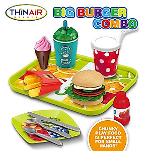 20-Piece Play Food Set | Realistic Kids’ Food Toys for Pretend Play & Hands-On Learning | Preschool & Toddler Toys for Boys & Girls 3+