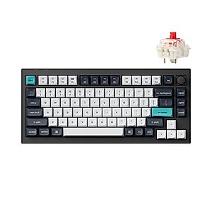Keychron Q1 Max RGB QMK/VIA Custom Mechanical Keyboard, Hot-Swappable Full Metal Programmable Knob with Gateron Jupiter Red Switch, 2.4 GHz/Bluetooth/Wired Gaming Keyboard for Mac Windows Linux