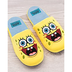 SPONGEBOB SQUAREPANTS Women's Open-Back Slipper, Yellow, 9-10
