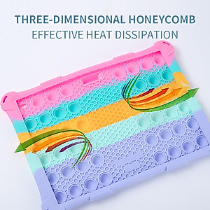 AIJAKO 10.4 Inch Silicone Case for TECLAST T40S Tablet, Protective Cover with Multi-Viewing Angles Stand Pencil Holder for TECLAST T40S/TECLAST T40 Pro/TECLAST T40/TECLAST T40 Plus/T40 5G, Pink Purple