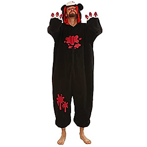 SAZAC Gloomy Bear Kigurumi - Onesie Jumpsuit Halloween Costume (Black)