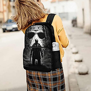 Halloween Horror Movies Backpack for Boys Girls Backpack Laptop Durable Waterproof Bookbag for Teens