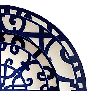 OUSIKA Plates Four-Piece Ceramic Plate Hand-Painted Red Art Creative Round Tableware Dinner Plate Set Wedding Pasta Charging Plate Plate (Color : Green)