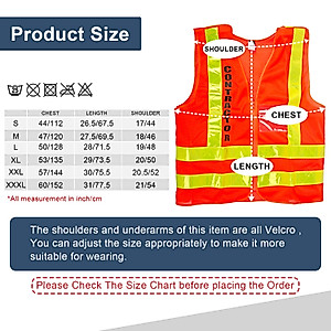 KITCHDAY NYCTA Contractor High Visibility Reflective Safety Vest with Zipper and Pocket Orange (Large)