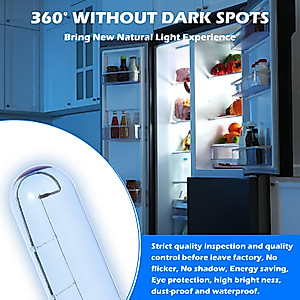 GGTE Blue Refrigerator Light Bulbs E26 Compatible With Sub Zero,7006999 Refrigerator Glass Lamp Replacement 40W 120V (1)