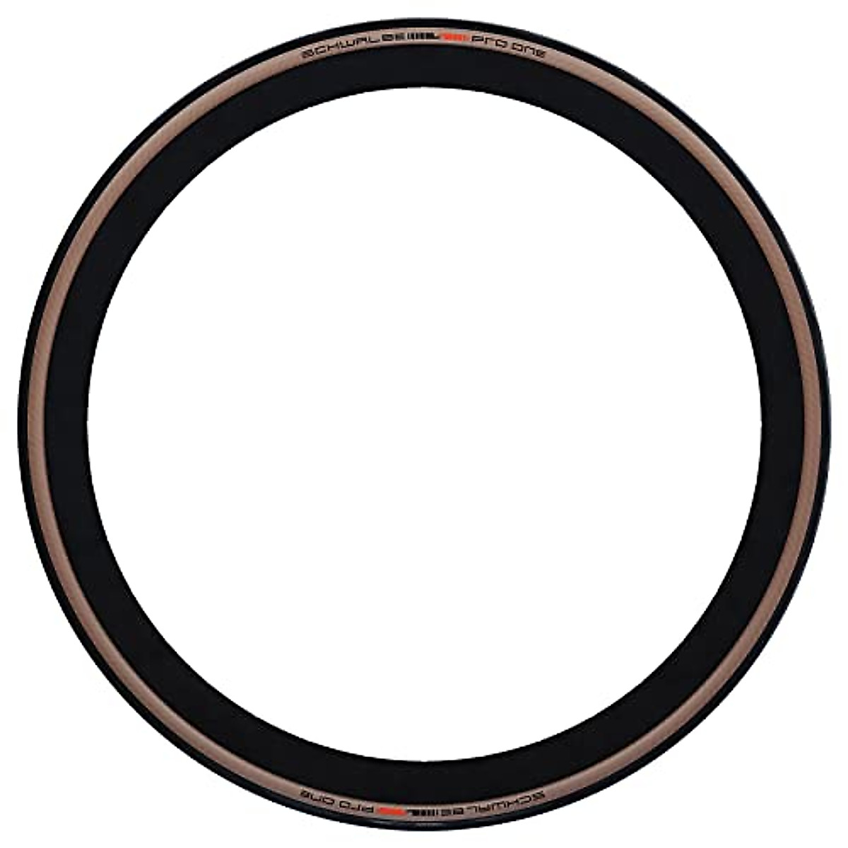 Schwalbe - Pro One Road Race Tubeless Folding Bike Tire | 700c x 25 | Black/Tan Sidewall, Single Tire