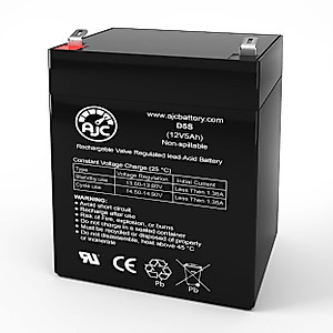 AJC Battery Compatible with Duracell Ultra 12V 5Ah 12V 5Ah Sealed Lead Acid Battery