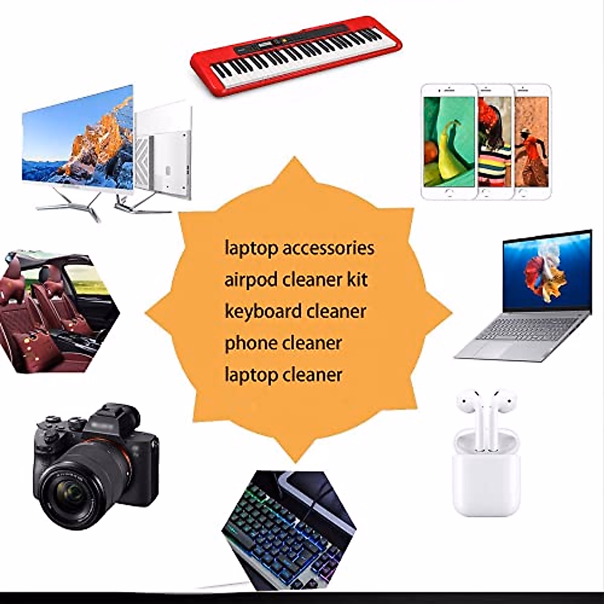 Cleaning Soft Brush Keyboard Cleaner 5-in-1 Multi-Function Computer Cleaning Tools Kit