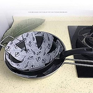 Pot and Pan Protectors, Set of 12 and 3 Different Size, Cookware Protector Set/Pots and Pans Dividers/Pans Separator Anti-Slip to Avoid Scratching or Marring When Stacking