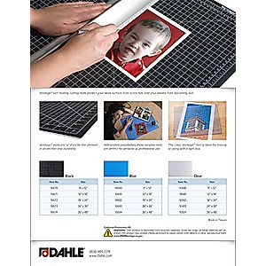 Dahle Vantage 10672 Self-Healing Cutting Mat, 18"x24", 1/2" Grid, 5 Layers for Max Healing, Perfect for Crafts & Sewing, Black