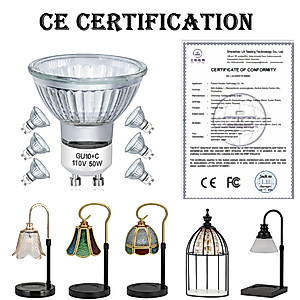 MOFALA 2Pcs Candle Warmer Light Bulbs Accessories, 50 Watt Wax Warmer Bulbs for Full Size Adjustable Temperature Height Candle Warmer Lamp
