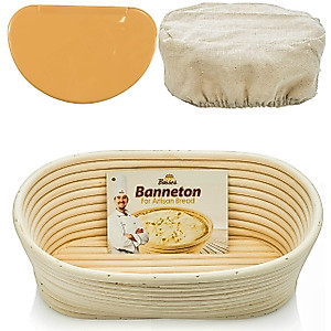 9 Inch Bread Banneton Proofing Basket & 10 Inch Oval Bread Banneton Proofing Basket
