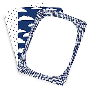 Pack n Play Sheets – Premium Pack and Play Sheets 4 Pack – 100% Super Soft Jersey Knit Cotton Playard Mattress Sheets – Portable Playpen Fitted Play Yard Mini Crib Sheet for Boy & Girl (24 x 38 x 5)