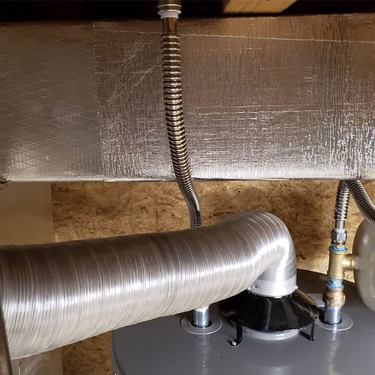 Ummickl 12'' X 24''Aluminized Heat Shield Mat Thermal Barrier Adhesive Backed Heat Blanket, Fiberglass Insulation Reflective Material High Temp Protection