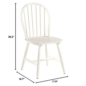 Christopher Knight Home Countryside High Back Spindle Dining Chair, Antique White 19.70”D x 17.90”W x 36.20”H