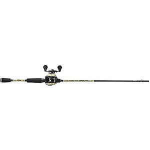 Lew's Fishing AHC1SHL610MH American Hero Camo Speed Spool Baitcasting Combo, Black, 120/12 - 31" LH 1pc. Camo