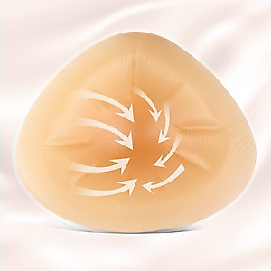 ONEFENG Triangle Silicone Breast Form Mastectomy Prosthesis Concave Bra Enhancer Inserts (1 Piece)