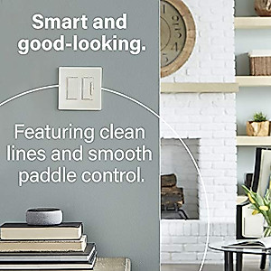 Legrand - Pass & Seymour Radiant WWRL10LACCV2 Enabled, Light Almond Smart Wi-Fi Switch