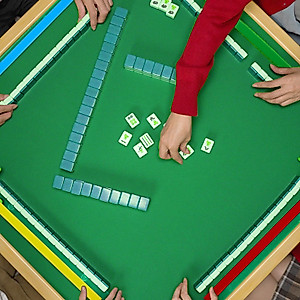 Henoyso Mahjong Tile Pushers 16.3 Inch Colored Acrylic Mahjong Pushers Set of 4 for Playing Mahjong, 4 Colors