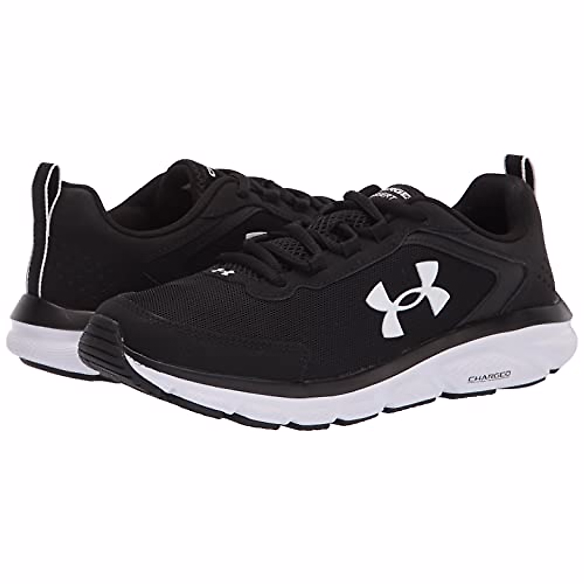 Under Armour Women's Charged Assert 9, Black/White, 6.5 US